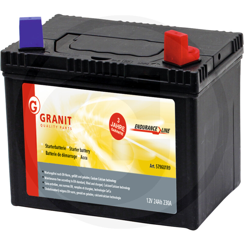 Akumuliatorius Granit 12 V / 24 Ah 195 x 130 x 183 mm U1R9