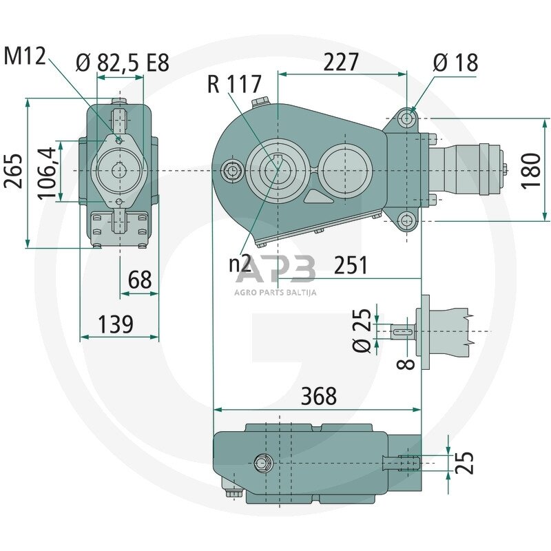 Kampinis reduktorius BONDIOLI & PAVESI 415WDRT200-9358