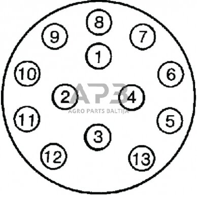 Priekabos rozetė 13 kontaktų LA403019