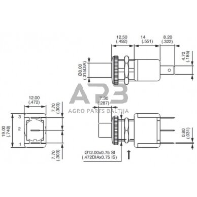 Spaudžiamas jungiklis APEM 47318